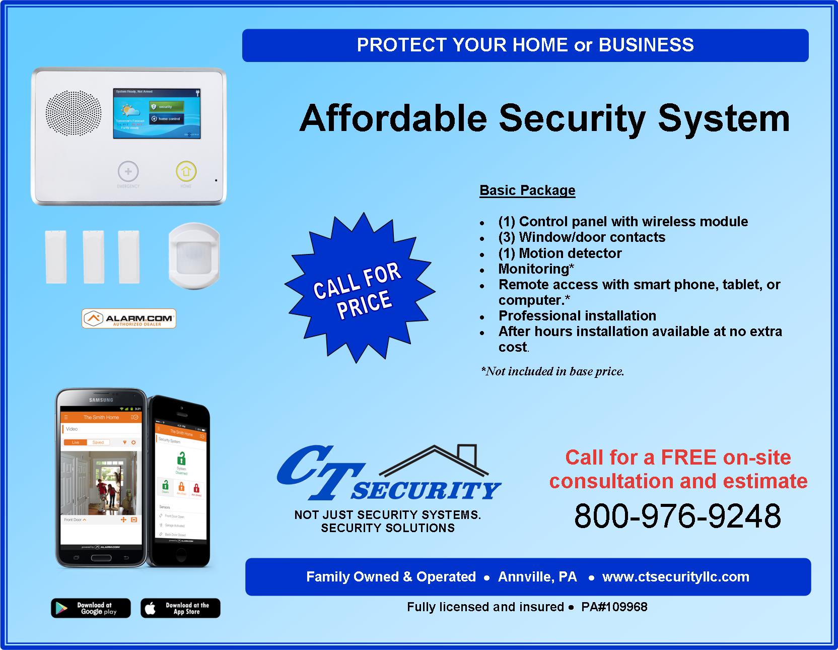 Alarm System Packages | CT Security